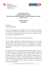 Concluding Remarks by Ambassador Alexander Marschik Political Director ...
